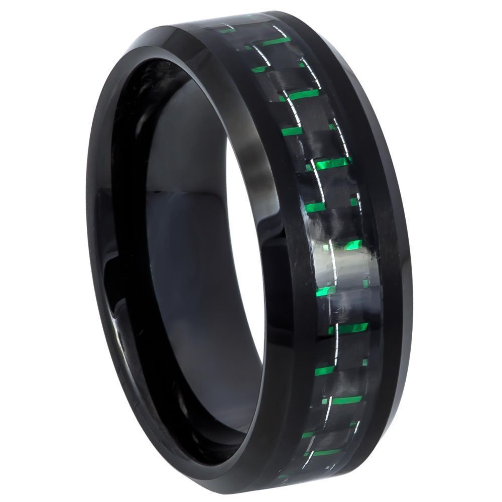 Tungsten Rings With Carbon Fiber Inlay – Ohana Hawaiian Jewelry